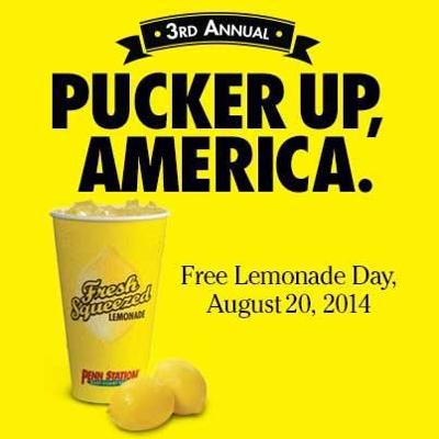 Wednesday: Free Lemonade Day at Penn Station