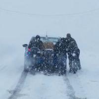 Photo: Pushing through the snow