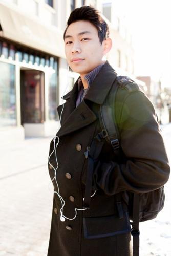 Andrew Huynh: coats and hightops, College Avenue, Blacksburg