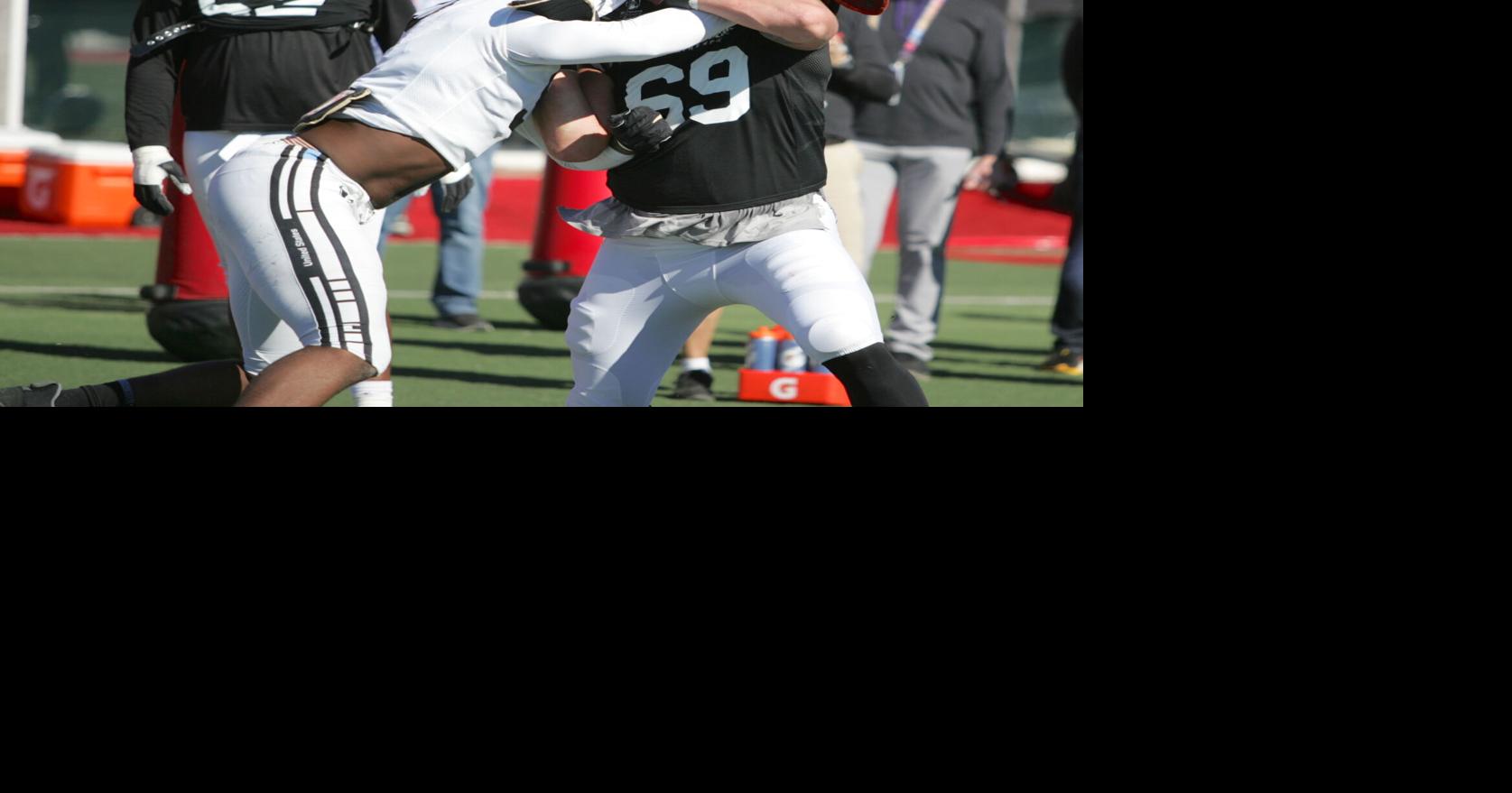 Photos: Former Virginia Tech left tackle Luke Tenuta practices for the ...