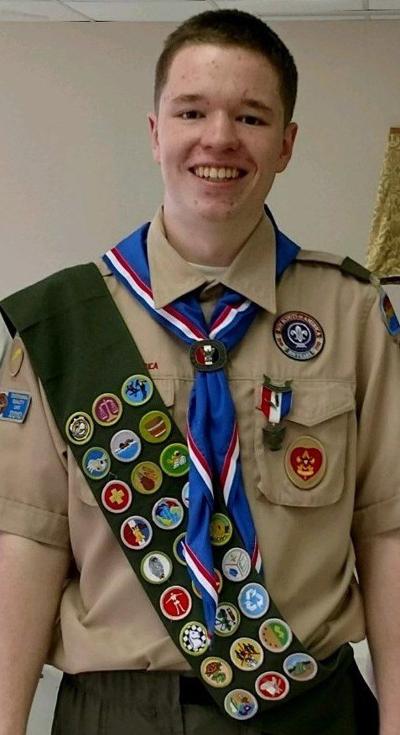 Ethan Mackey earns rank of Eagle Scout, receives Eagle Palm Award