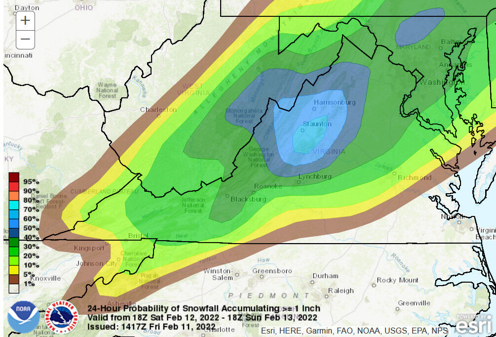 Sunday snow looks minor for Roanoke/NRV amid brief break from mild ...
