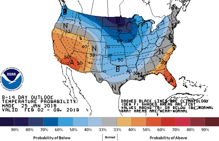 Mild air returns for weekend; February outlook tilts cold
