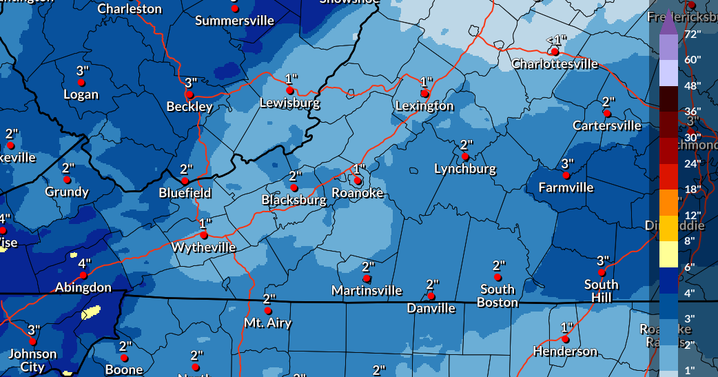 More weekend snow expected in Roanoke, New River Valley