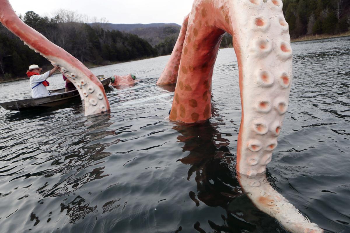 Giant octopus looks over Robertson Lake | Photo | roanoke.com