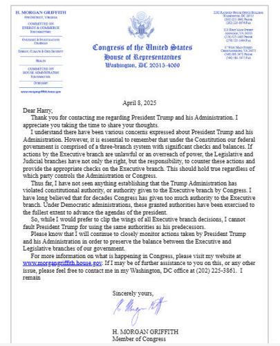 Congressman said missive was nonspecifc form letter