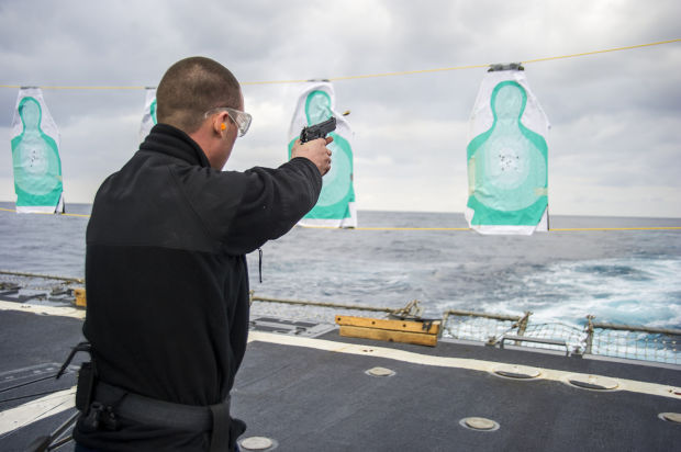 Photo of Joshua Atkinson in Navy training