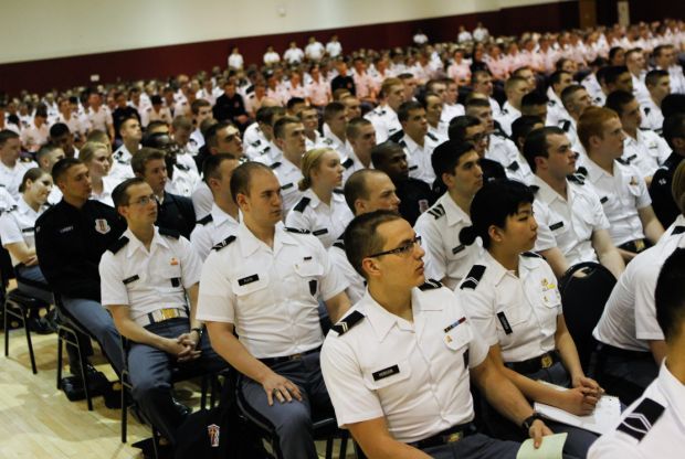 Virginia Tech cadets hear from veteran alumni