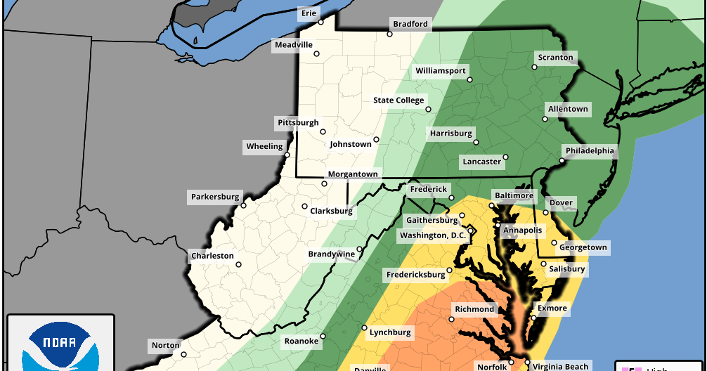 UPDATE: Greatest risk of PM severe storms east of Roanoke