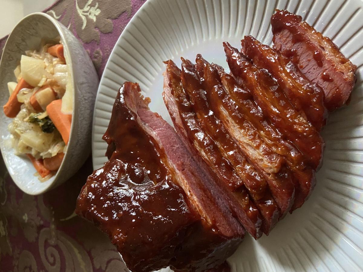 Recipe: Glazed Corned Beef with Kimchi, Daikon and Carrots