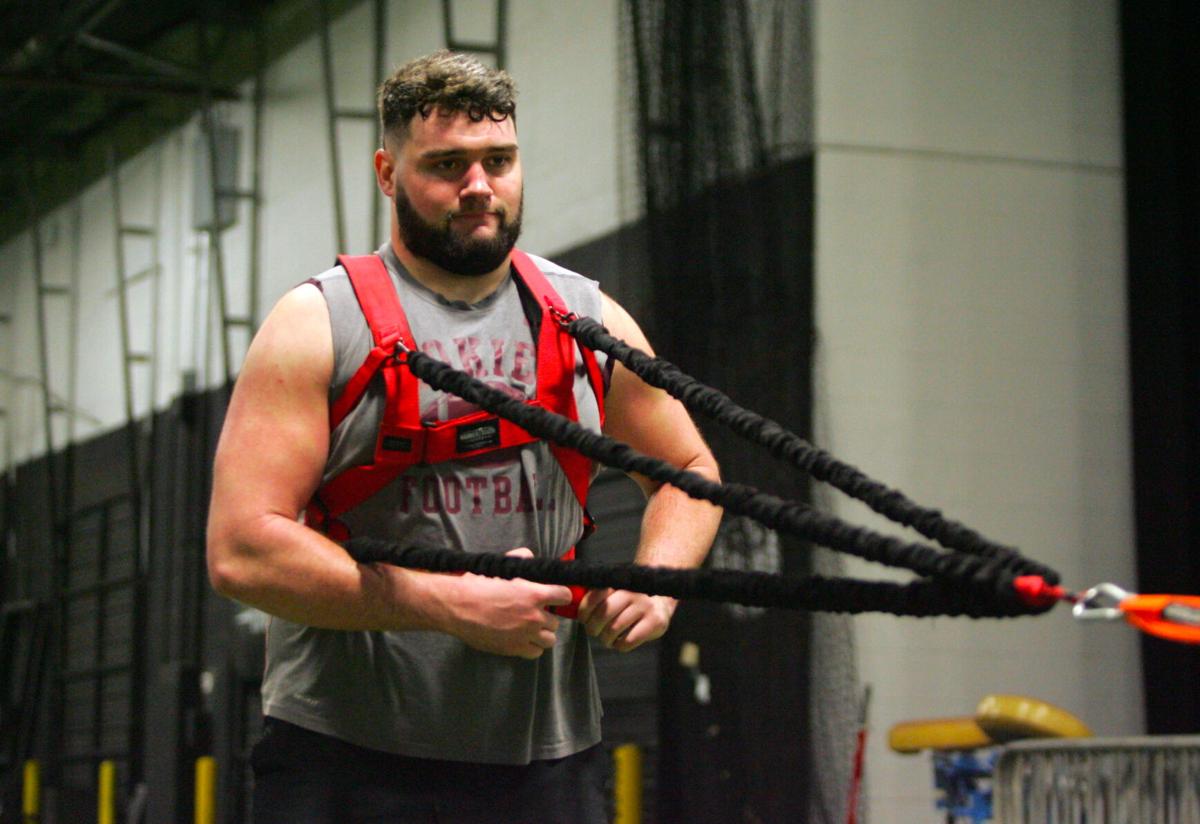 Photos: Former Virginia Tech offensive lineman Brock Hoffman trains for ...