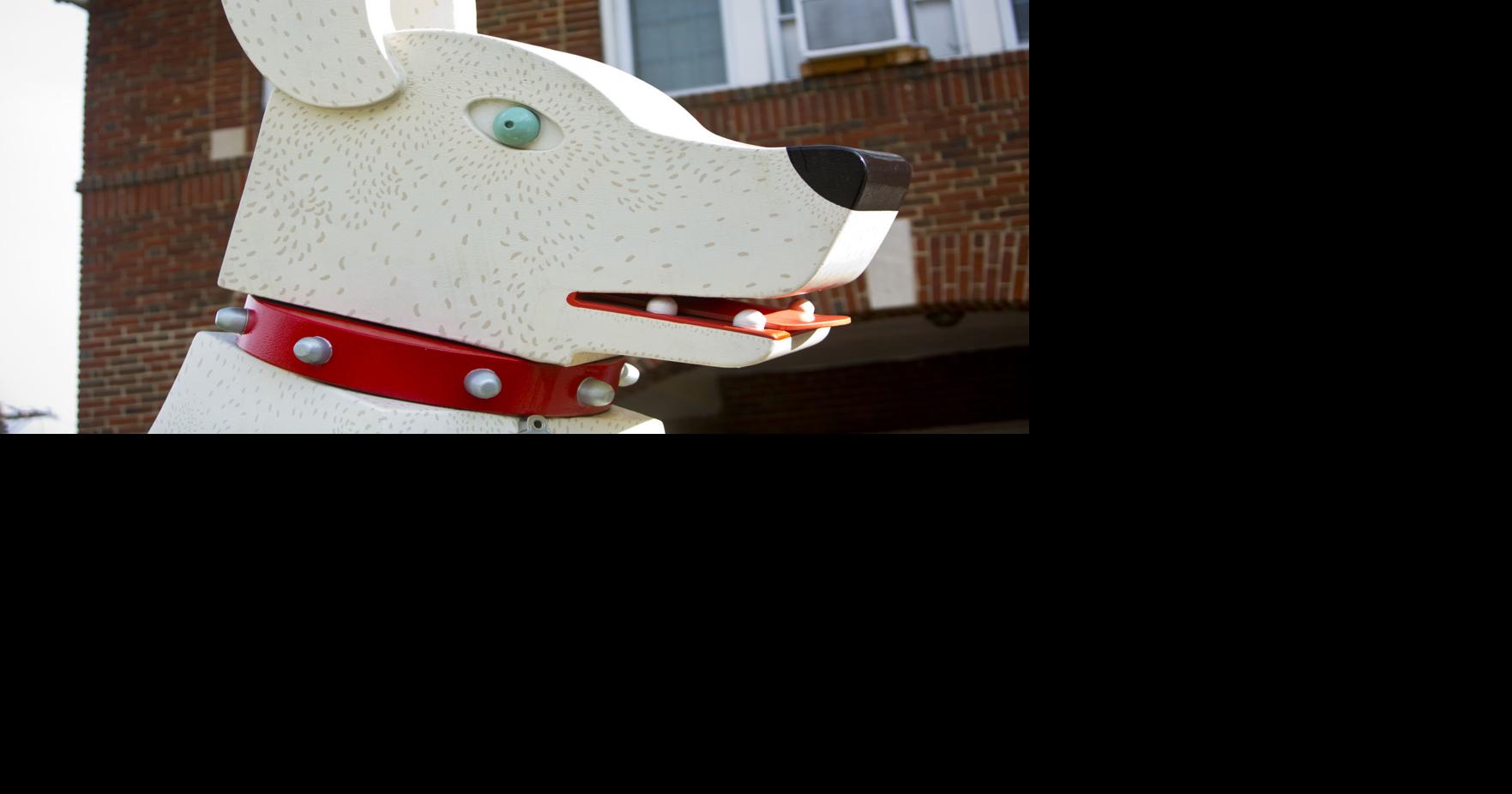 Photos: Fire station's 'Trojan Dog' goes for grooming