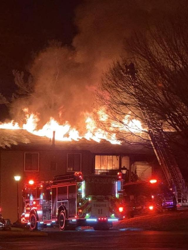 Fire at Foxridge Apartment Homes in Blacksburg; No injuries