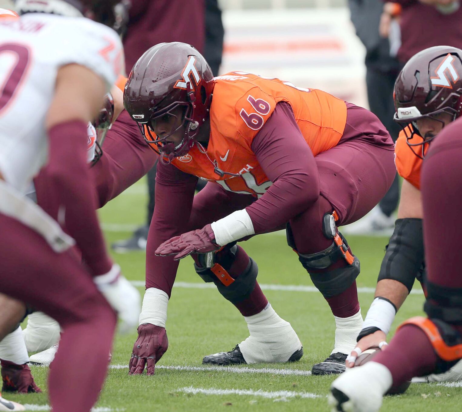Hokies offensive line set heading into preseason camp