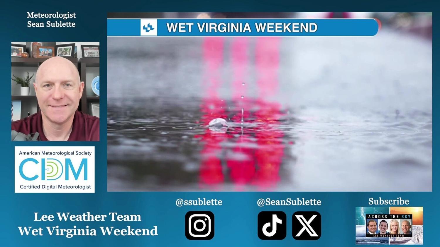 Rainy Virginia forecast again this weekend