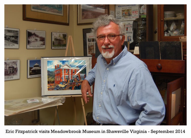 Photos: Artist Fitzpatrick visits Montgomery Museum in Shawsville