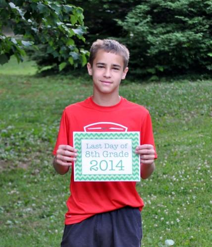 Photo: Beckner marks last day of middle school