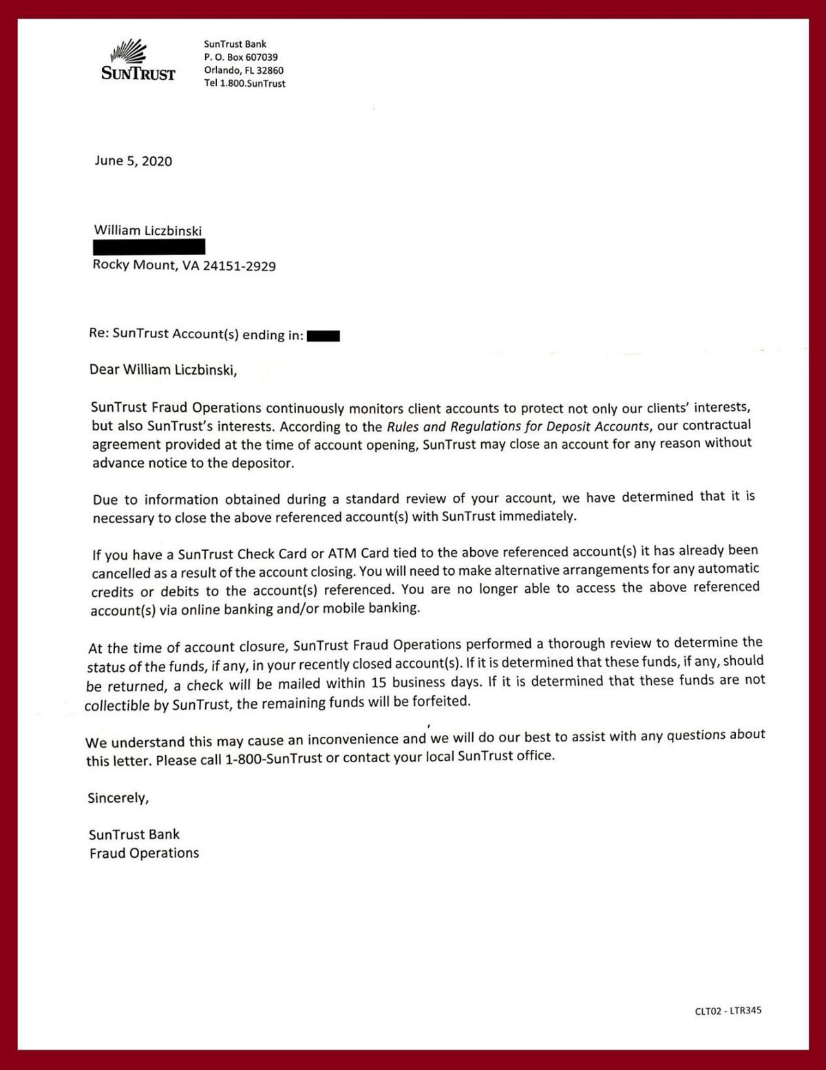 CASEY: Their bank cited 'fraud situation' in account snafu