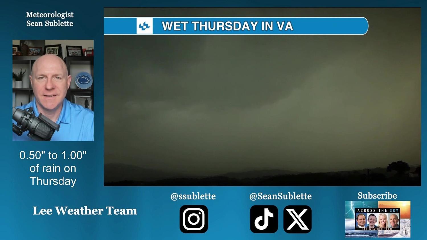 Soaking rain for much of Virginia Thursday. When it is gone?