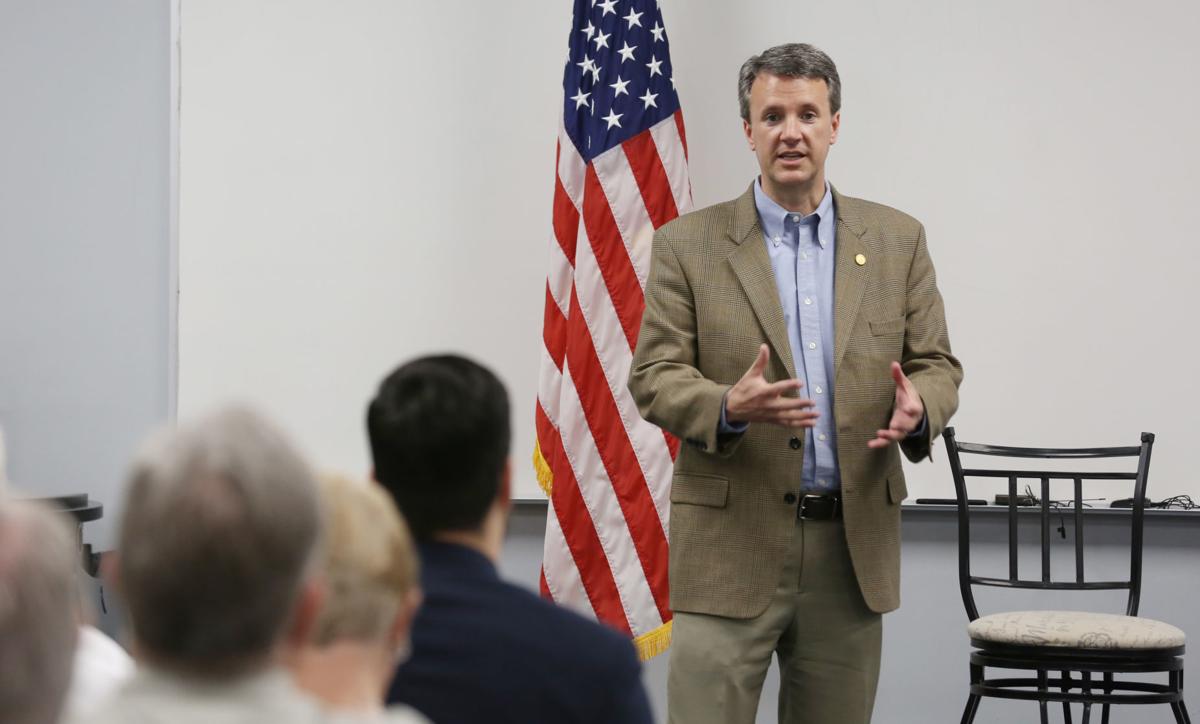 Blue Ridge Caucus: Rep. Ben Cline is taking questions at Botetourt town ...