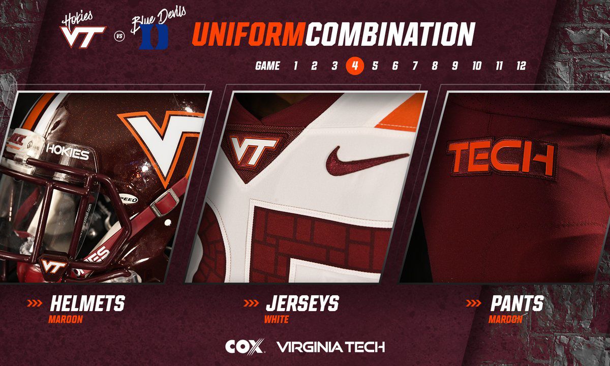 Virginia Tech reveals uniforms for visit to Duke