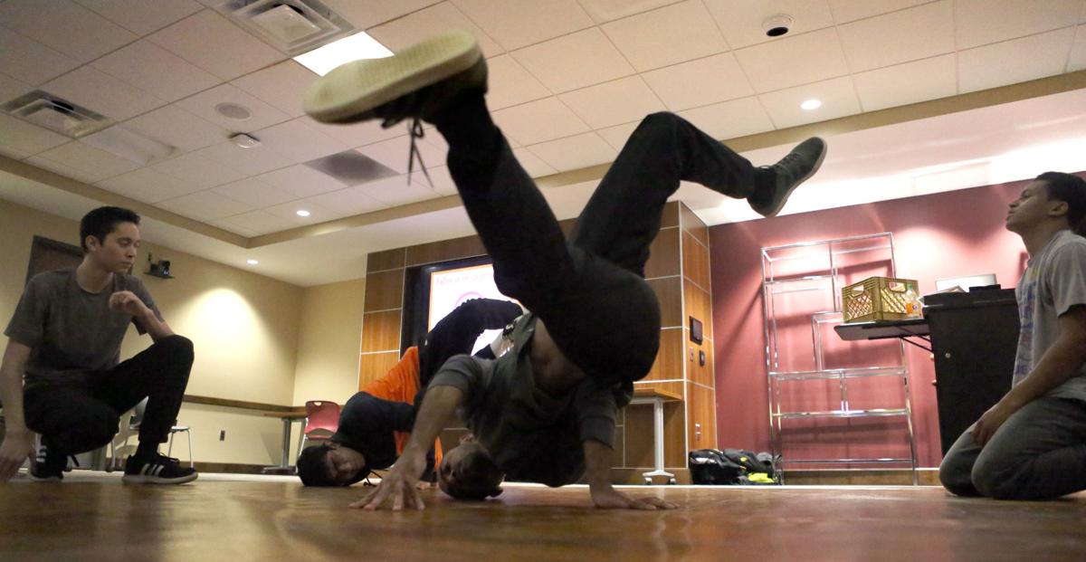 Students digging monthly hip hop event