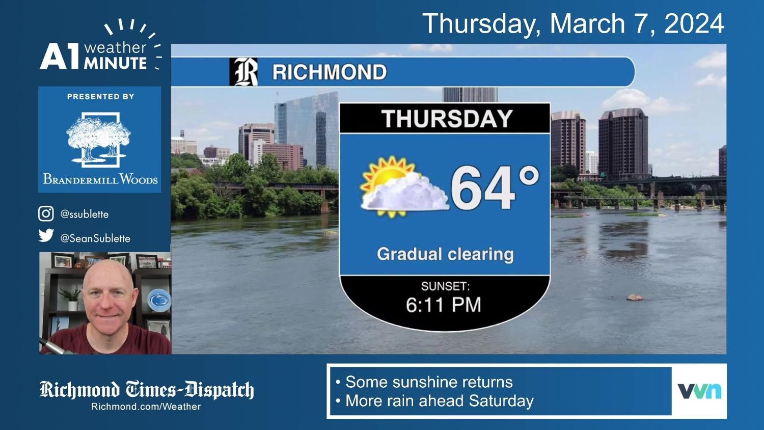 More rain this weekend in Virginia. When is it heaviest?