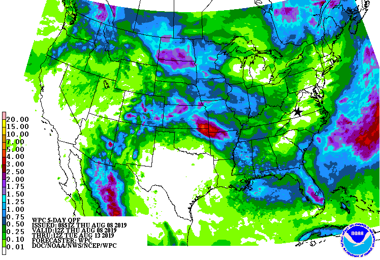 Long stretch of near-normal August temperatures, mostly dry weather ahead