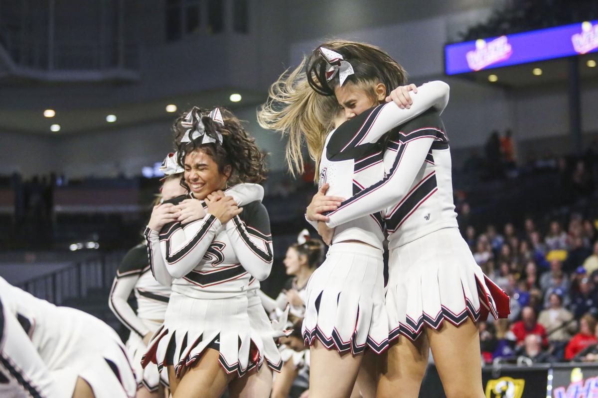 Scenes from the VHSL state cheer competition at VCU