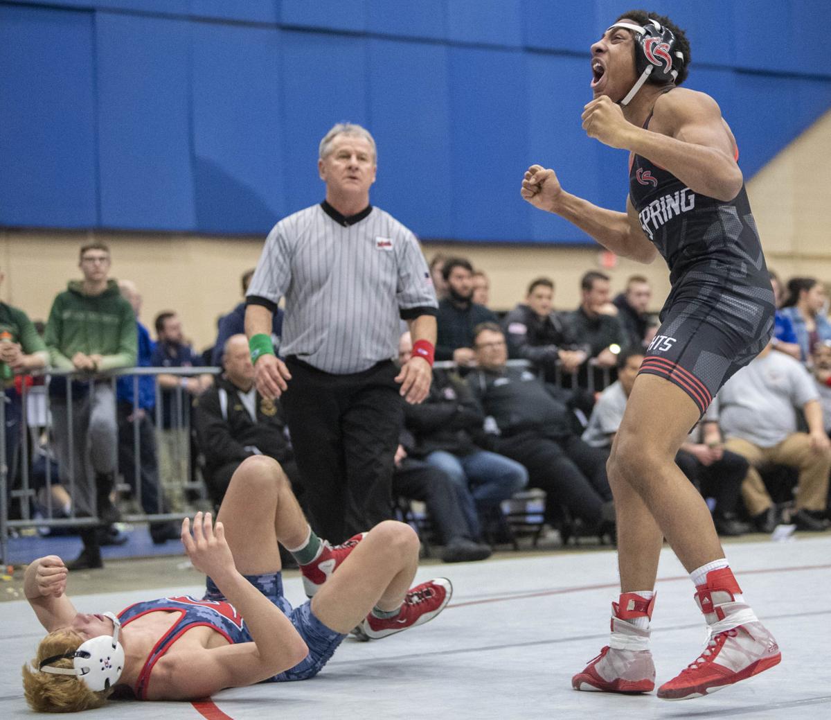 Scenes from the Class 3 state wrestling championship bouts