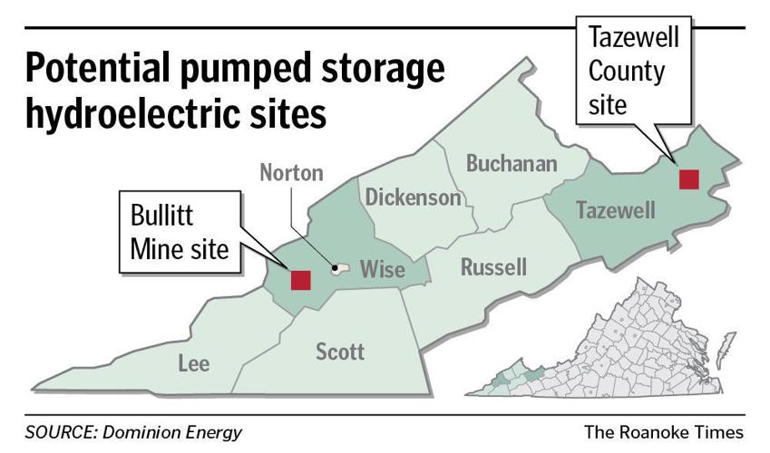 Dominion Energy considering two coalfield sites for pumped storage facility