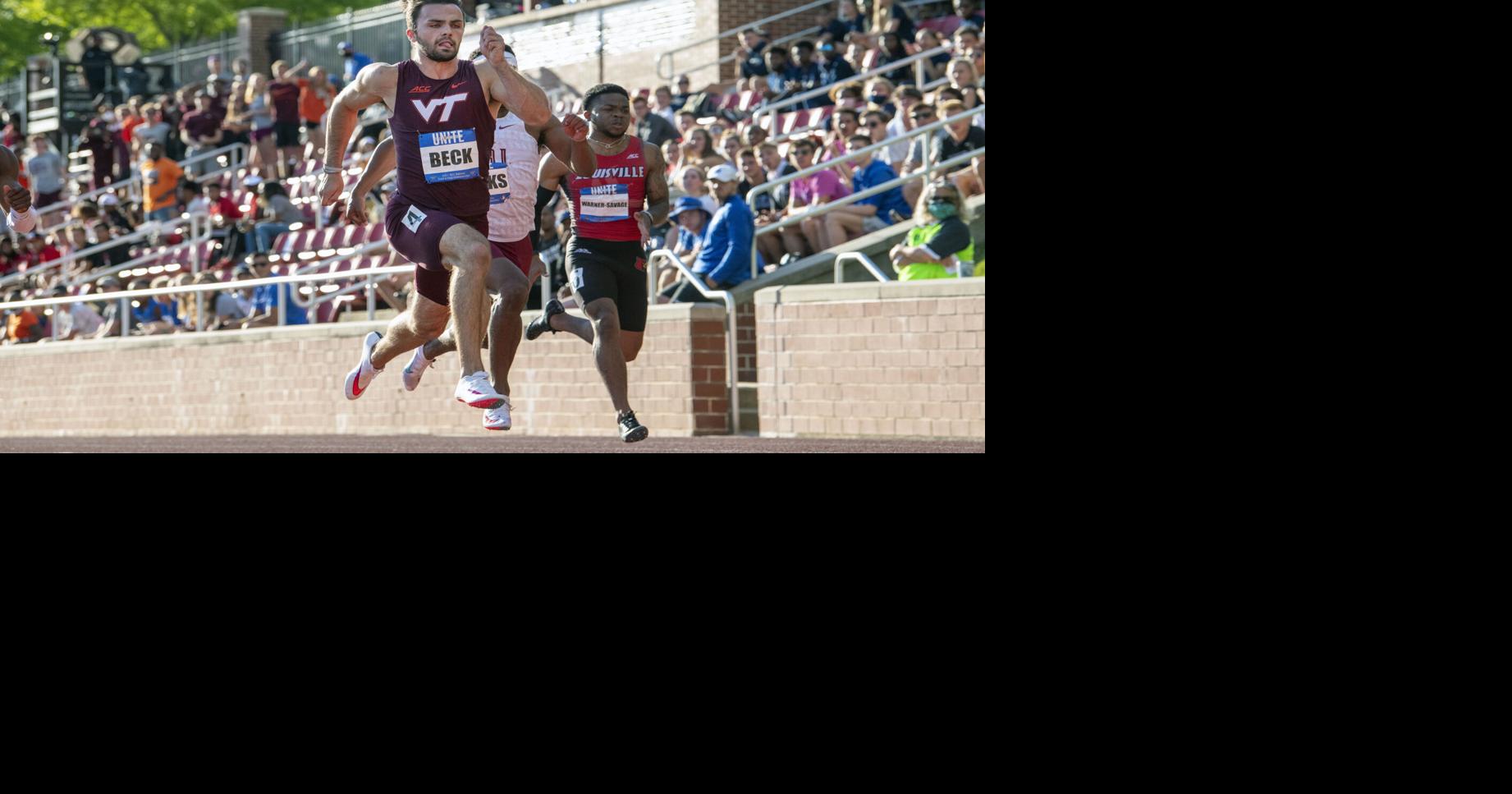 Decorated Virginia Tech track star Cole Beck back with football team ...