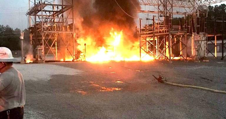 power substation explosion