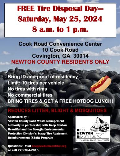 Free Tire Disposal, Cleanup Events Planned in Newton County ...