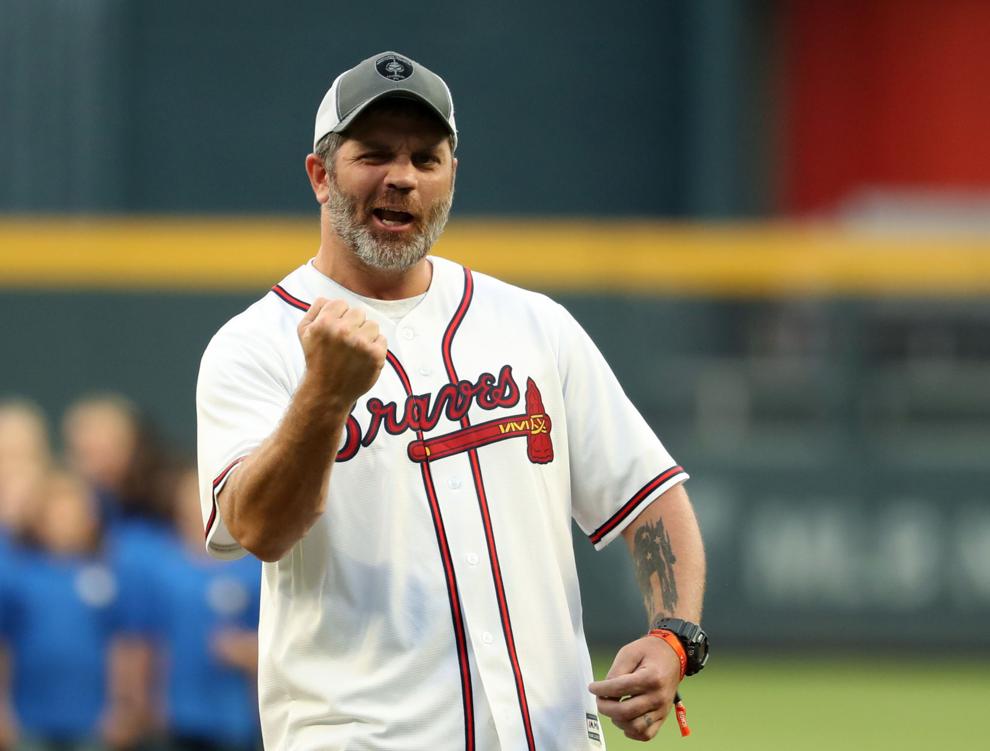 PHOTOS: Officer Matt Cooper throws out first pitch at Atlanta Braves ...