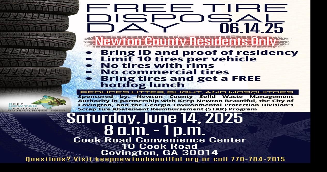 Free Tire Disposal Day set for June 14 in Newton County | News ...
