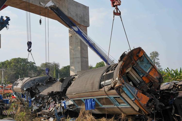 Photos show rescue work after train derailment in Thailand | World ...