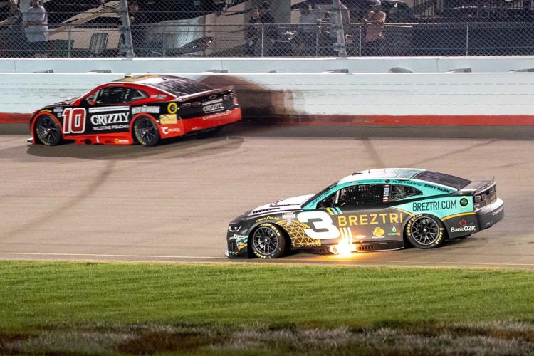 Denny Hamlin storms back from a pole-start penalty to win at Nashville ...