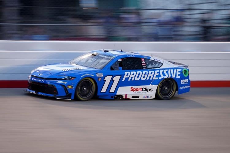 Denny Hamlin storms back from a pole-start penalty to win at Nashville ...