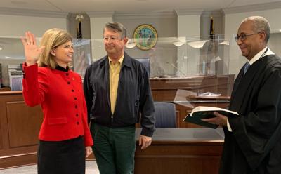 Barnes sworn in to state Senate at county courthouse | Local News ...