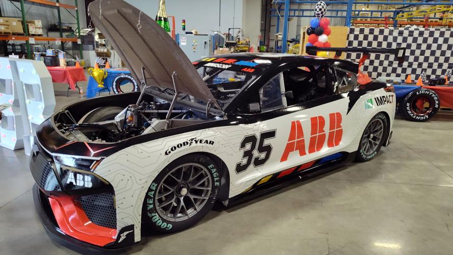 First EV-powered NASCAR race car is a collaboration ABB, three ...
