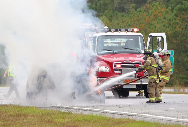 Fire destroys towed car on U.S. 64 | Local News | rockymounttelegram.com