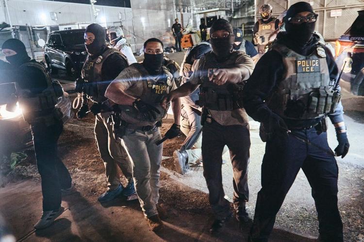 Photos show protestors and ICE agents clashing outside a New Jersey ...