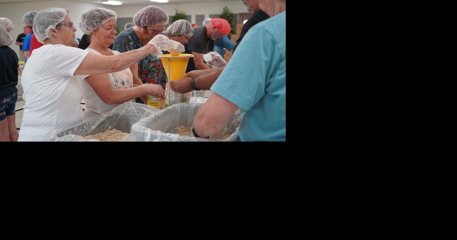 Local volunteers fight hunger packing oats, raising awareness | Local ...