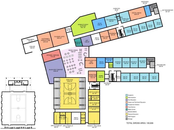 high school building layout