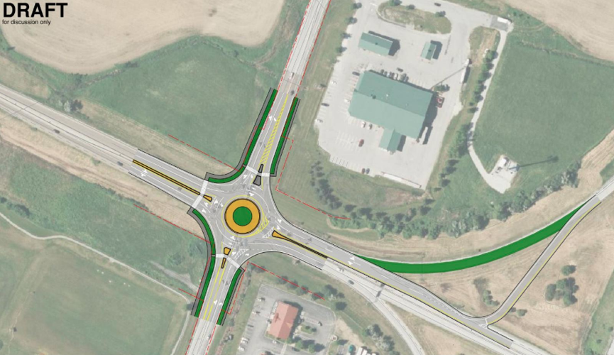 Locals get first look at Exit 19 design; Hybrid roundabout would be ...