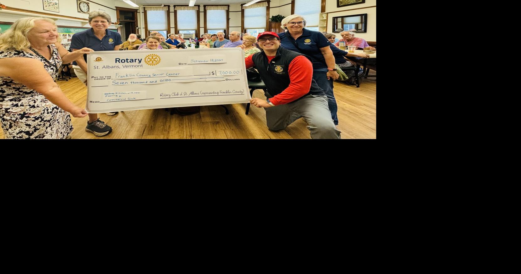 Franklin County Senior Center receives $7,000 from St. Albans Rotary ...