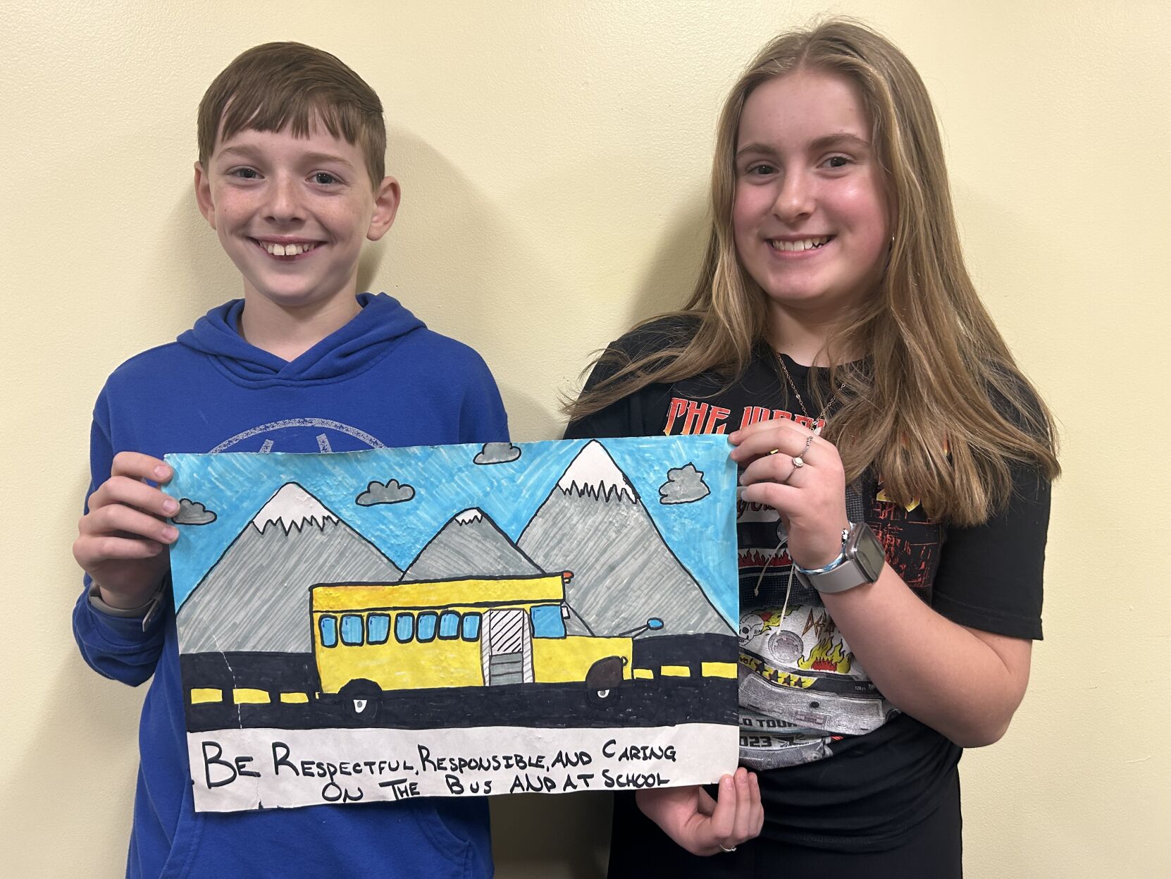 Swanton School celebrates Bus Safety Week, names poster contest winners ...