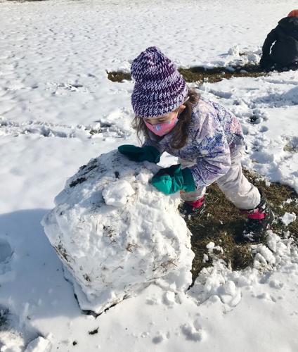 Fletcher kindergarteners build first snowman of the season | Local News ...