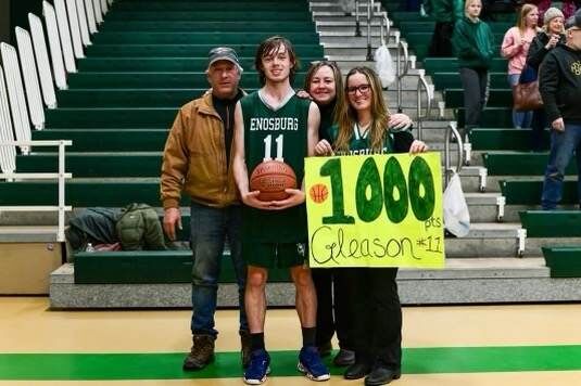 Devyn Gleason closes basketball career with 1,011 points; Gleason and ...